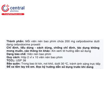 [CHÍNH HÃNG] Thuốc Cebest 200 điều trị viêm đường hô hấp