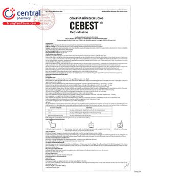 [CHÍNH HÃNG] Thuốc Cebest 50mg điều trị viêm đường hô hấp, tiết niệu