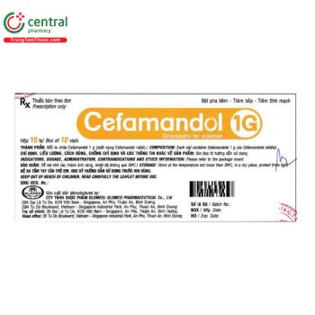 Thuốc Cefamandol 1g Glomed: Điều trị và dự phòng các nhiễm khuẩn nặng