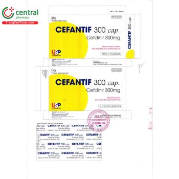 Thuốc Cefantif 300 cap. trị các tình trạng nhiễm khuẩn từ nhẹ đến vừa