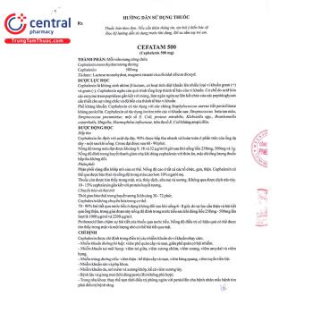 [CHÍNH HÃNG] Thuốc Cefatam 500 - Kháng sinh điều trị nhiễm khuẩn