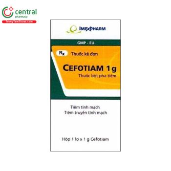 Thuốc Cefotiam 1g Imexpharm điều trị nhiễm khuẩn do vi khuẩn nhạy cảm