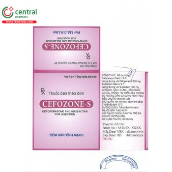 Thuốc Cefozone-S - Trị nhiễm trùng vi khuẩn nhạy cảm với Cefoperazon