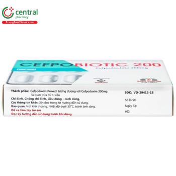 Thuốc Cefpobiotic 200mg chỉ định trong điều trị nhiễm khuẩn