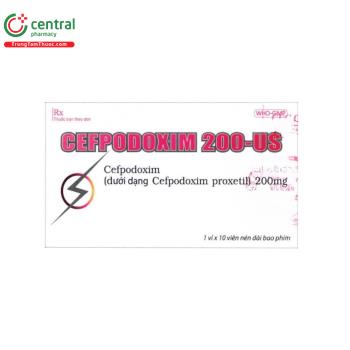 Thuốc Cefpodoxim 200-US kháng sinh nhóm cephalosporin thế hệ 3