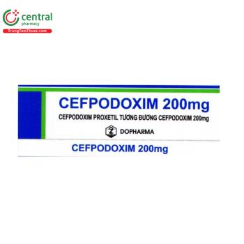 Thuốc Cefpodoxim 200mg Dopharma thuốc kháng sinh nhóm cephalosporin