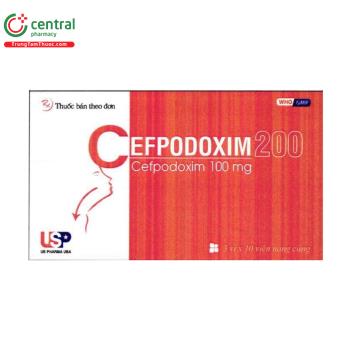 Thuốc Cefpodoxim 200mg US Pharma USA điều trị nhiễm khuẩn nhẹ đến vừa