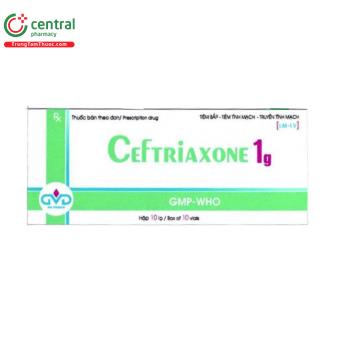Thuốc kháng sinh Ceftriaxone 1g Dược Minh Dân điều trị nhiễm khuẩn nặng