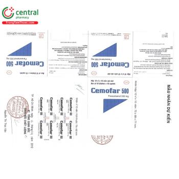 Thuốc Cemofar 500 giảm đau và hạ sốt trong cảm cúm, cảm sốt, cảm lạnh