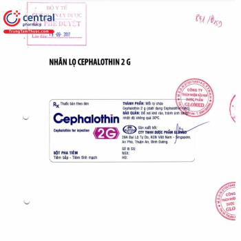 [CHÍNH HÃNG] Thuốc Cephalothin 2g điều trị nhiễm khuẩn