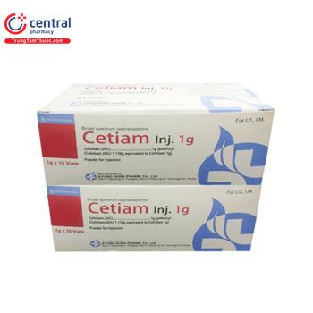 [CHÍNH HÃNG] Thuốc Cetiam Inj. 1g - điều trị nhiễm khuẩn