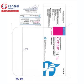 [CHÍNH HÃNG] Thuốc Cetiam Inj. 1g - điều trị nhiễm khuẩn