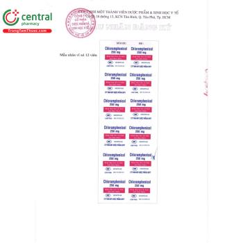 Thuốc Chloramphenicol 250mg Mebiphar điều trị nhiễm khuẩn nặng