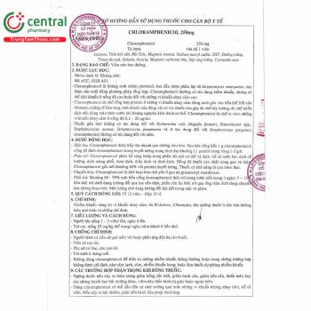 Thuốc Chloramphenicol 250mg Mebiphar điều trị nhiễm khuẩn nặng