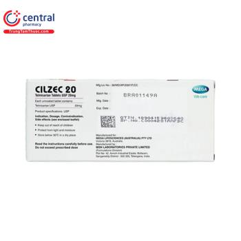 [CHÍNH HÃNG] Thuốc Cilzec 20 điều trị cao huyết áp hiệu quả