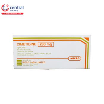 Thuốc Cimetidine 200mg Micro Labs điều trị viêm loét đường tiêu hóa