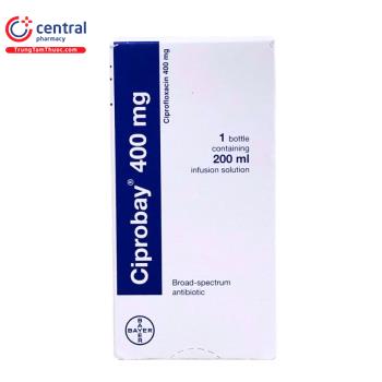 [CHÍNH HÃNG] Thuốc Ciprobay 400mg - Thuốc điều trị nhiễm khuẩn