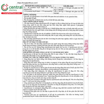 Thuốc Ciprofloxacin 500mg Domesco - Kháng sinh trị nhiễm khuẩn nặng