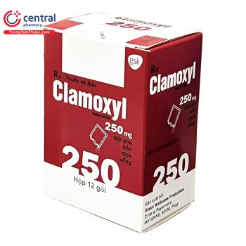 Thuốc Clamoxyl 250mg điều trị nhiễm khuẩn đường hô hấp trên-dưới
