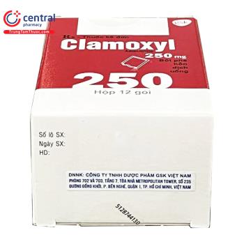Thuốc Clamoxyl 250mg điều trị nhiễm khuẩn đường hô hấp trên-dưới