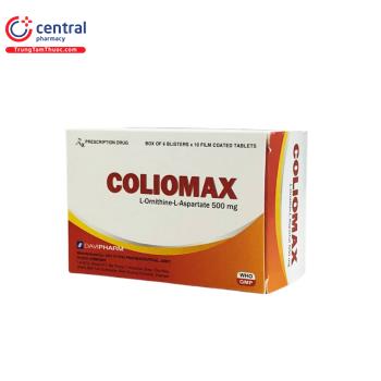 [CHÍNH HÃNG] Thuốc Coliomax 500mg trị rối loạn ý thức (tiền hôn mê)