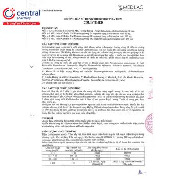 [CHÍNH HÃNG] Thuốc Colistimed 2 MIU điều trị nhiễm khuẩn nặng