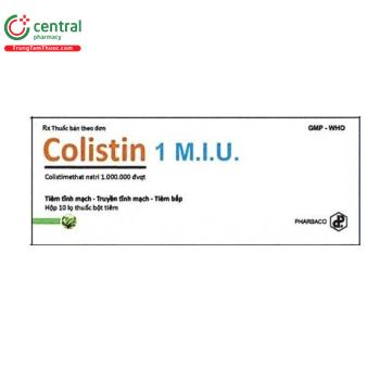 Thuốc Colistin 1MIU Pharbaco trị nhiễm khuẩn nặng do vi khuẩn Gram âm