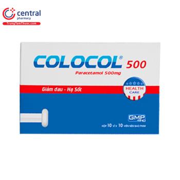 [CHÍNH HÃNG] Thuốc Colocol 500 hạ sốt và giảm đau hiệu quả