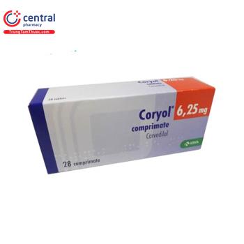 [CHÍNH HÃNG] Thuốc Coryol 6,25mg dùng cho người tăng huyết áp