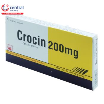 [CHÍNH HÃNG] Thuốc Crocin 200mg 1x10 điều trị nhiễm khuẩn