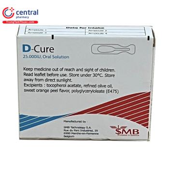 [CHÍNH HÃNG] Thuốc D-Cure 25.000IU - Điều trị thiếu vitamin D