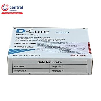 [CHÍNH HÃNG] Thuốc D-Cure 25.000IU - Điều trị thiếu vitamin D