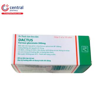 [CHÍNH HÃNG] Thuốc Dactus 300mg điều trị thiếu máu do thiếu sắt