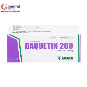 [CHÍNH HÃNG] Thuốc Daquetin 200 điều trị tâm thần phân liệt hiệu quả