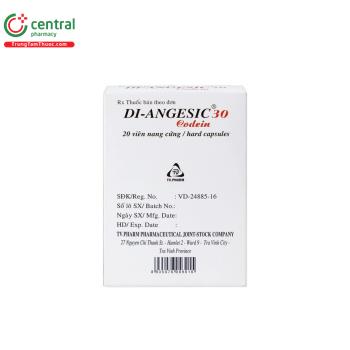 Thuốc Di-Angesic Codein 30 giảm nhanh các cơn đau đầu, đau khớp.