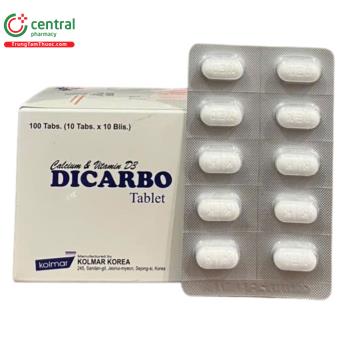 Thuốc Dicarbo bổ sung calci và vitamin D: cách dùng, liều dùng