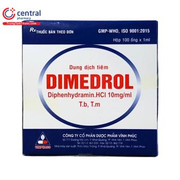 [CHÍNH HÃNG] Thuốc tiêm Dimedrol 10mg/1ml VinPhaco : Chỉ định, Liều dùng