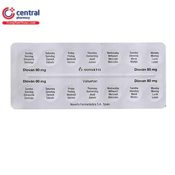 Thuốc Diovan 80 (Valsartan 80mg): tác dụng, liều dùng, lưu ý