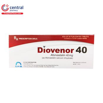 [CHÍNH HÃNG] Thuốc Diovenor 40 - hạ cholesterol máu hiệu quả
