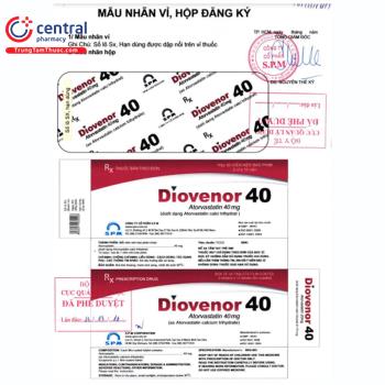 [CHÍNH HÃNG] Thuốc Diovenor 40 - hạ cholesterol máu hiệu quả