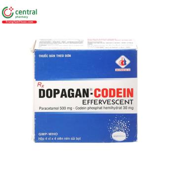 Thuốc Dopagan-Codein Effervescent giảm đau cấp tính mức trung bình