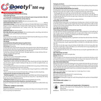 Thuốc Dorotyl 500mg điều trị các cơn đau co cứng cơ chứa Mephenesin