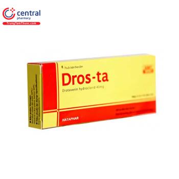 [CHÍNH HÃNG] Thuốc Dros-Ta 40mg giúp giảm đau do co thắt cơ trơn