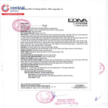 [CHÍNH HÃNG] Thuốc Ediva L-cystine 500mg điều trị bệnh về da