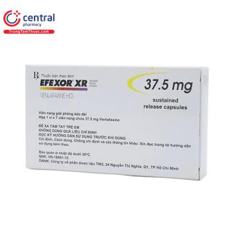 [CHÍNH HÃNG] Thuốc Efexor XR 37.5 ngăn ngừa và điều trị bệnh trầm cảm