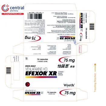 [CHÍNH HÃNG] Thuốc Efexor XR 75 trị rối loạn lo âu xã hội