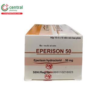 Thuốc Eperison 50 Khapharco (hộp 10 vỉ x 10 viên) điều trị liệt cứng cơ