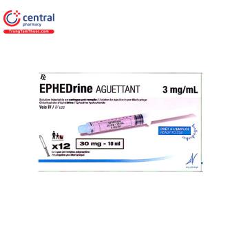 Thuốc Ephedrine Aguettant 30mg/10ml điều trị huyết áp thấp
