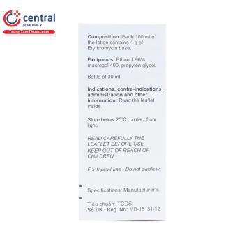 Thuốc Eryfluid - Thuốc đặc trị mụn trứng cá, mụn mủ viêm nhiễm