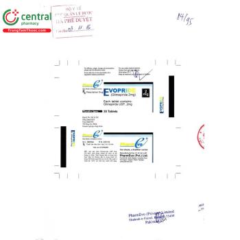 Thuốc Evopride 2mg - Điều trị đái tháo đường không phụ thuộc insulin